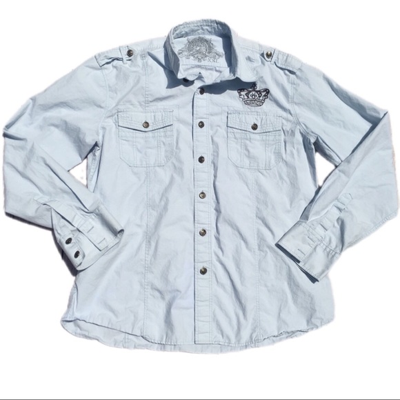 7 Diamonds | Shirts | 7 Diamonds Graphic Cotton Button Down Shirt ...